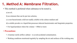 Sterility testing products (solids, liquids, ophthalmic and other ...
