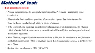 Sterility testing products (solids, liquids, ophthalmic and other ...