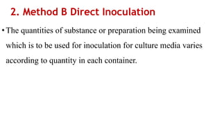 Sterility testing products (solids, liquids, ophthalmic and other ...