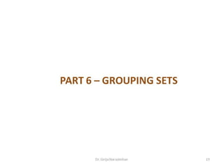 Part 6 grouping set | PDF | Databases | Computer Software and Applications