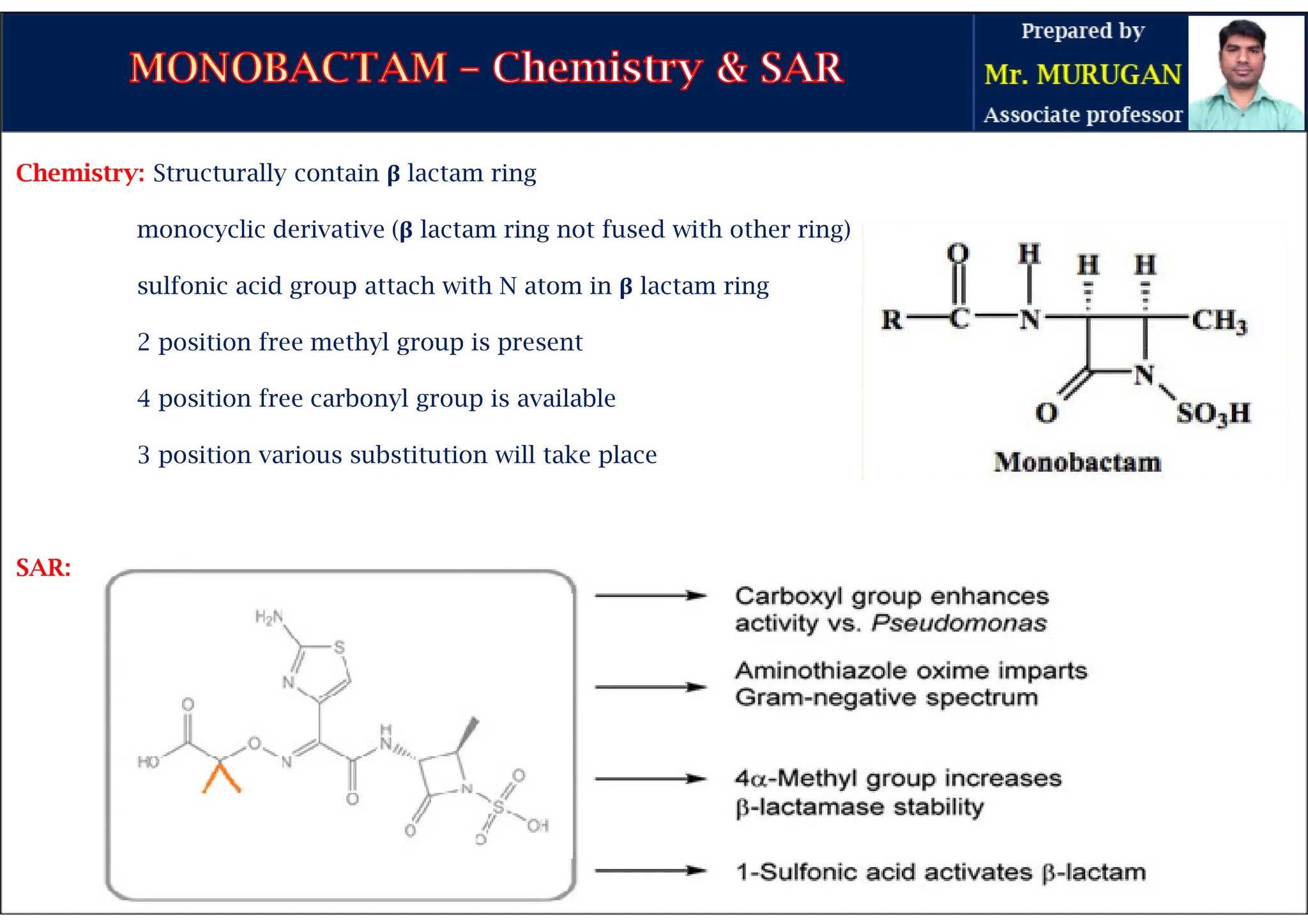 MC - III, Unit - 1, Part 6 - Monobactam.pdf