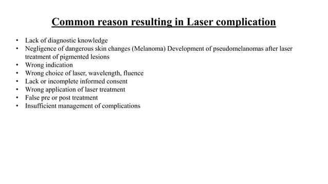 Part 6,7,8 Laser in Aesthetics.pptx cosmetic surgery | PPTX | Skin and Dermatology | Diseases ...