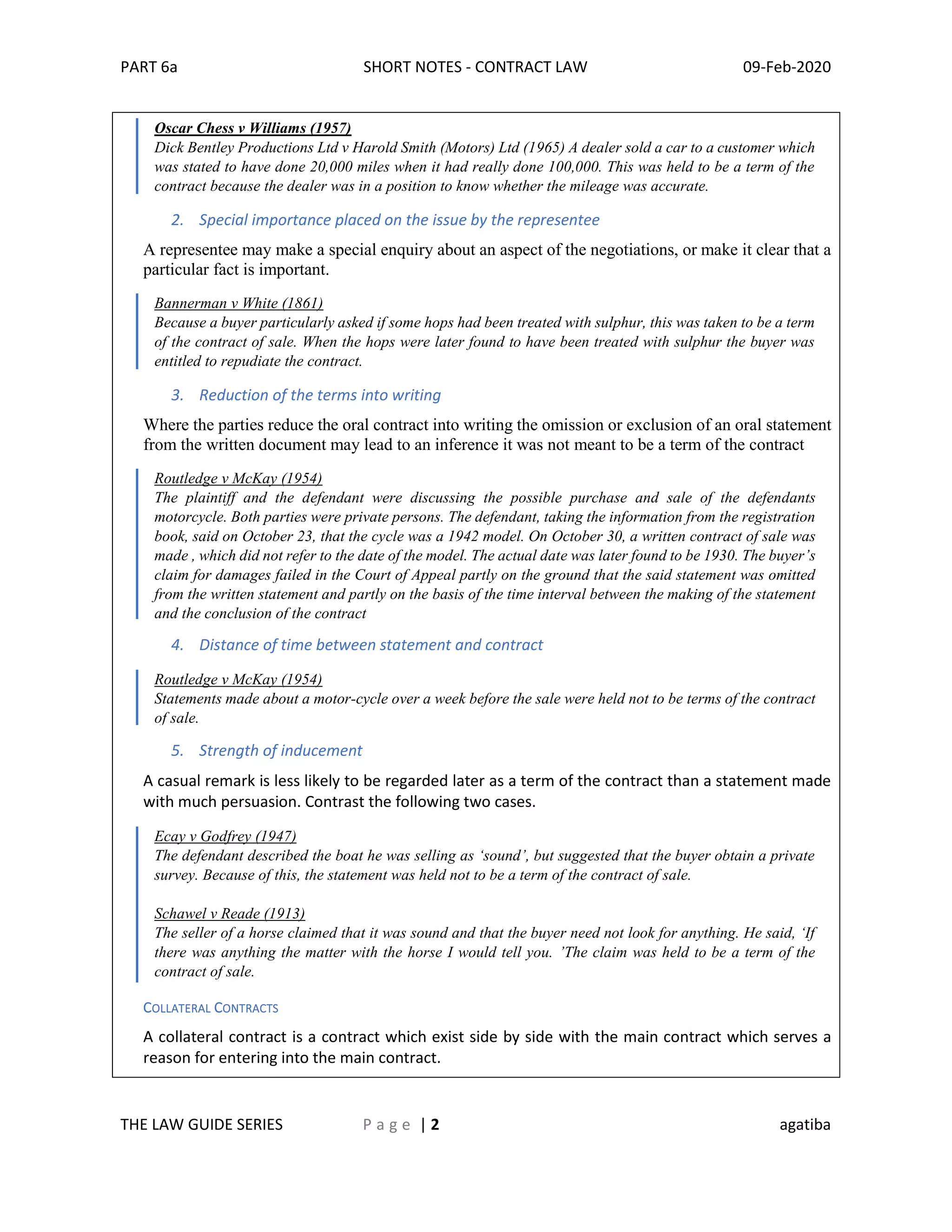 Terms of a contract | PDF