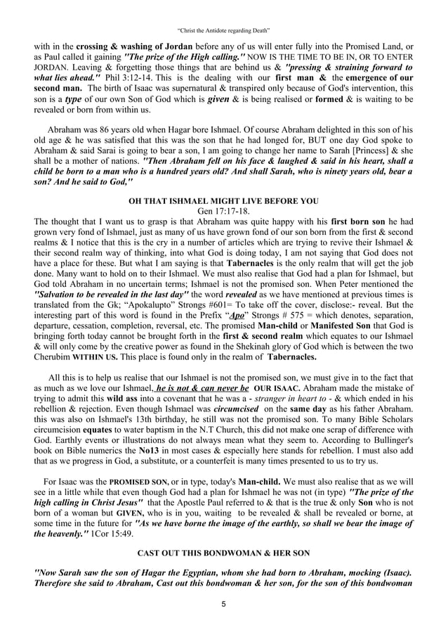 Part6 Christ The Antidote Oneness. | PDF