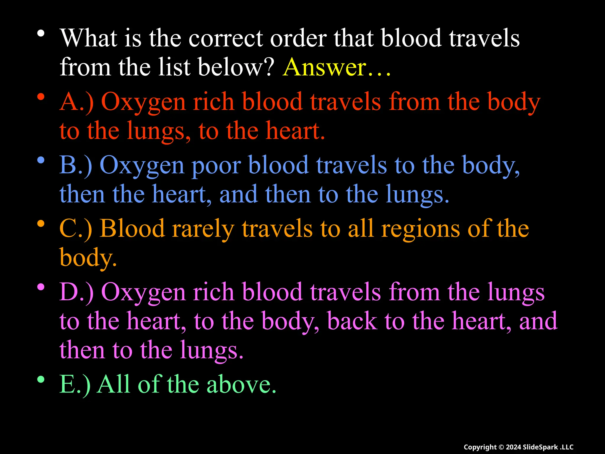 Circulatory System Quiz Game, Middle School Circulatory System ...