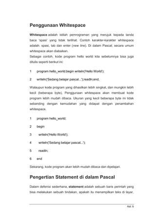 Part 6: Aturan dan Penulisan Kode Program | PDF