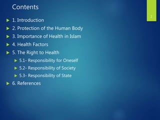 Health as a Human Right in Islam-Part 6 | PPTX