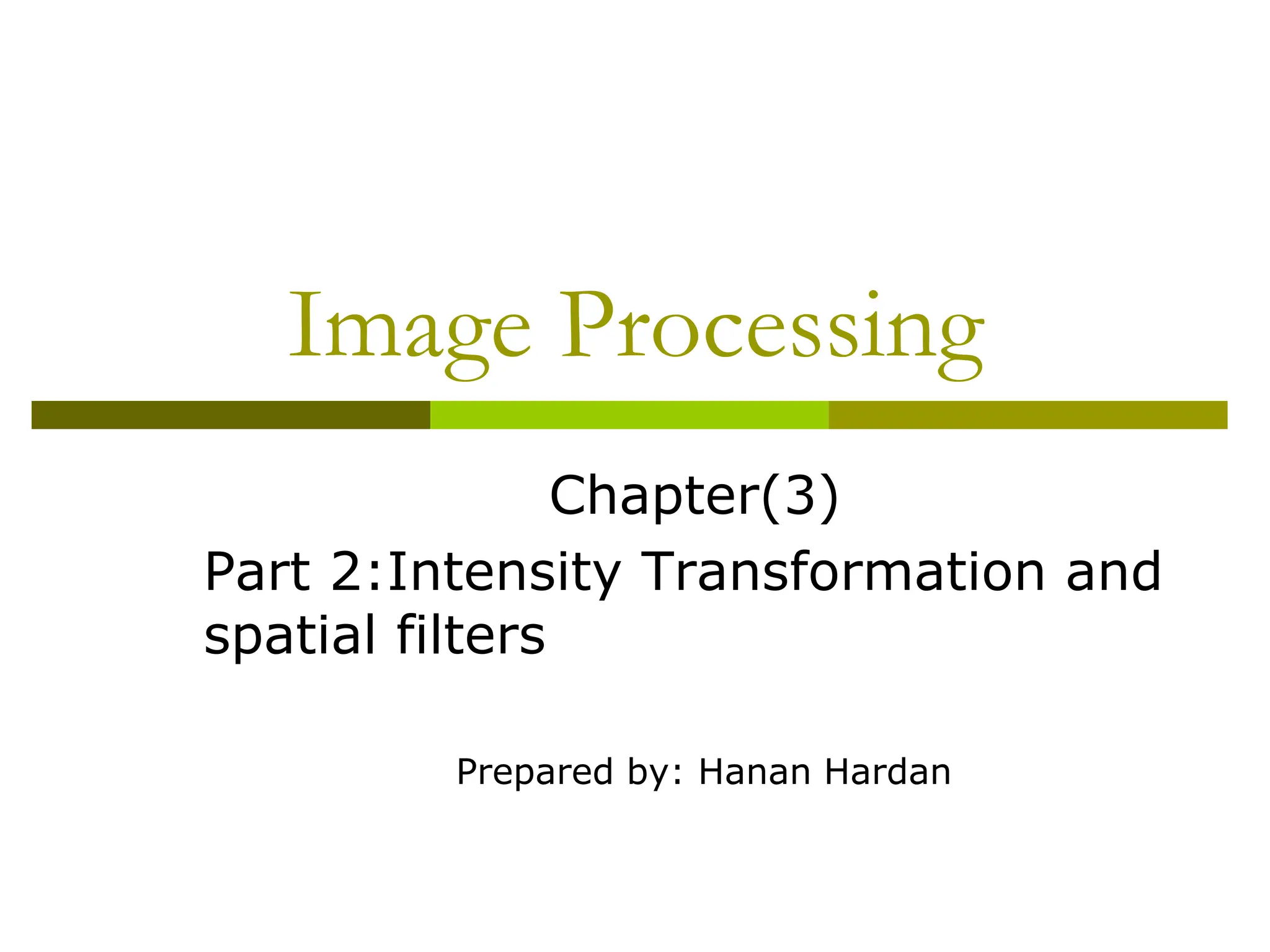 image processing intensity transformation | PPT