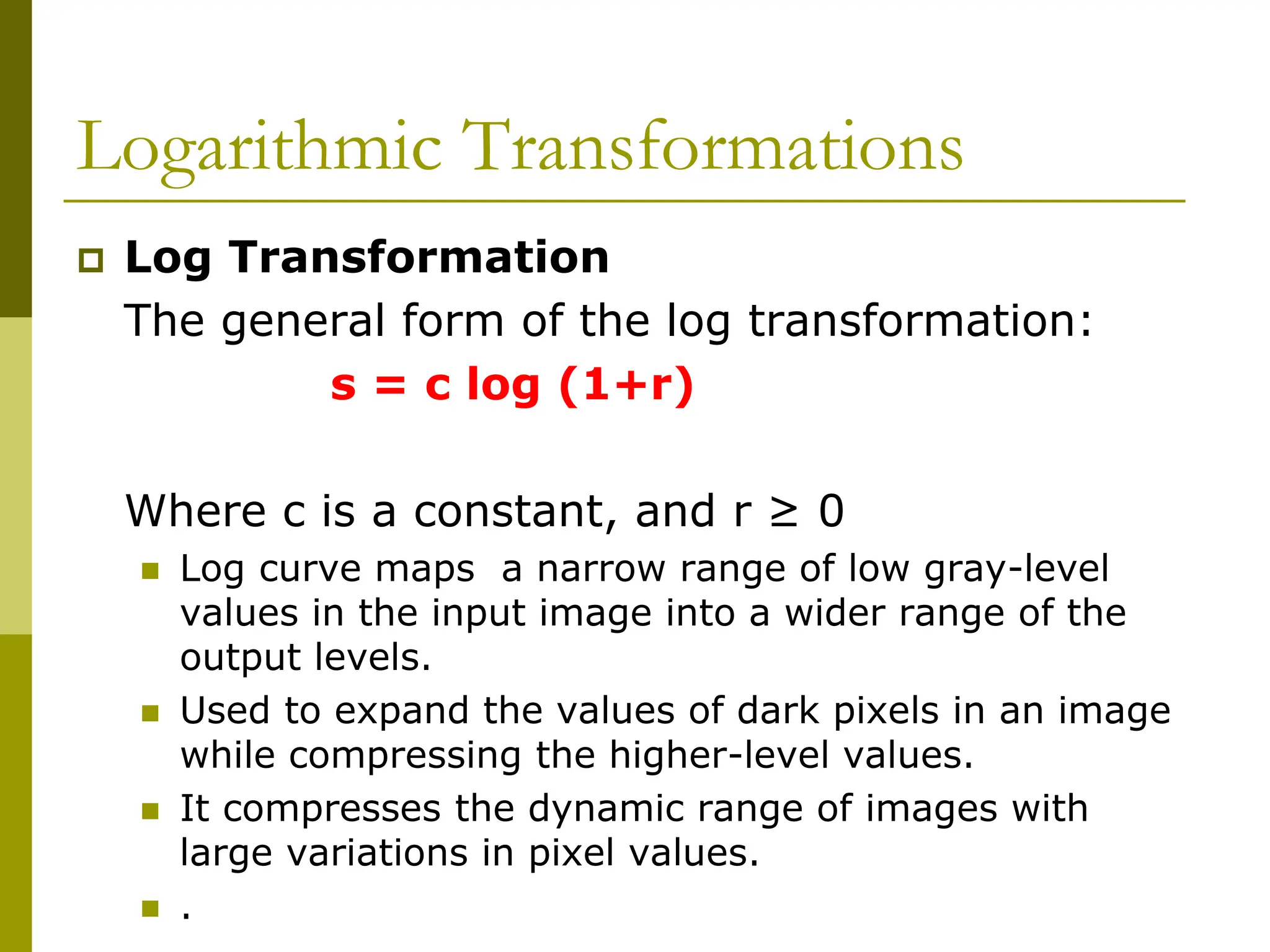 image processing intensity transformation | PPT