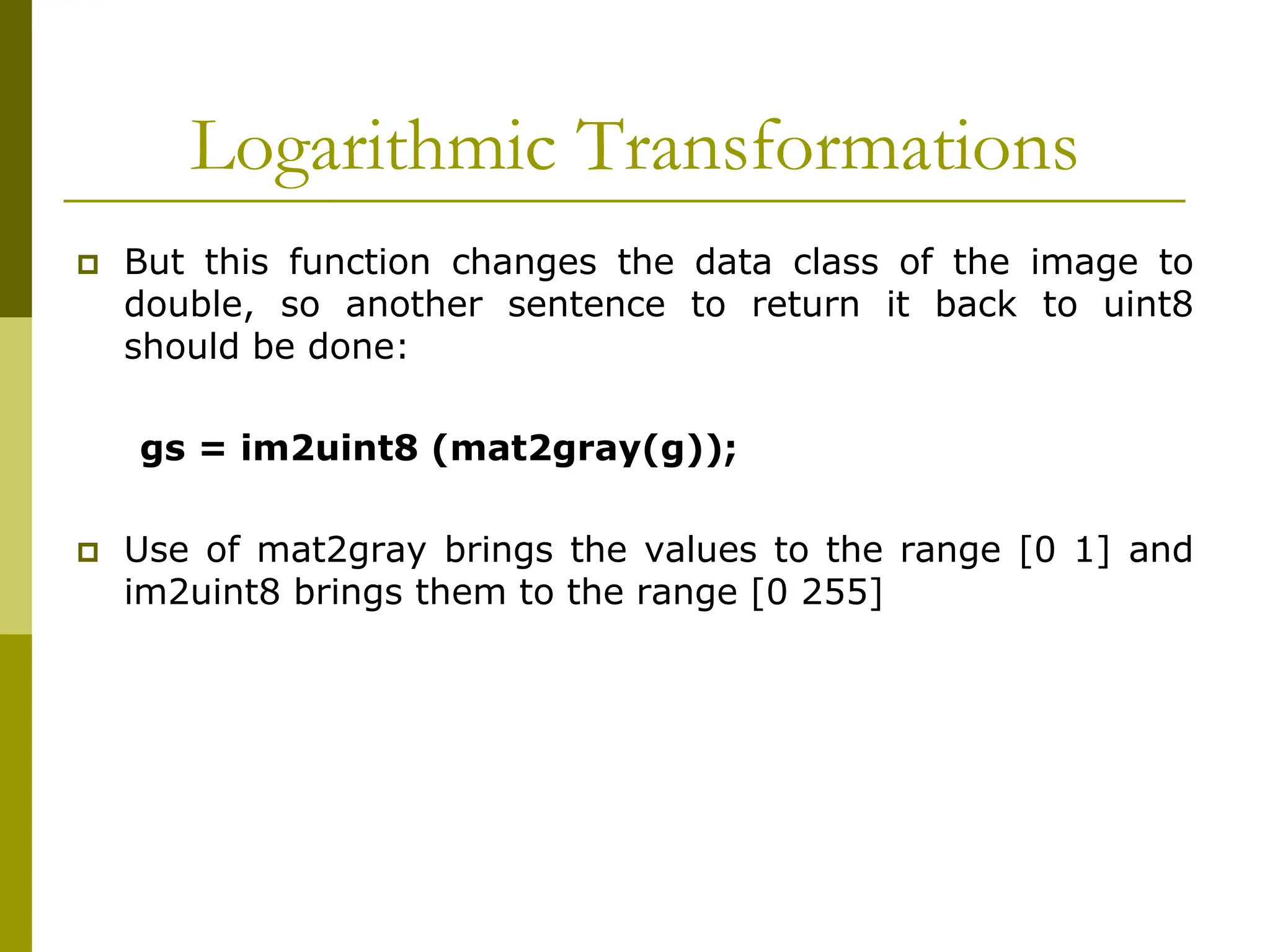 image processing intensity transformation | PPT