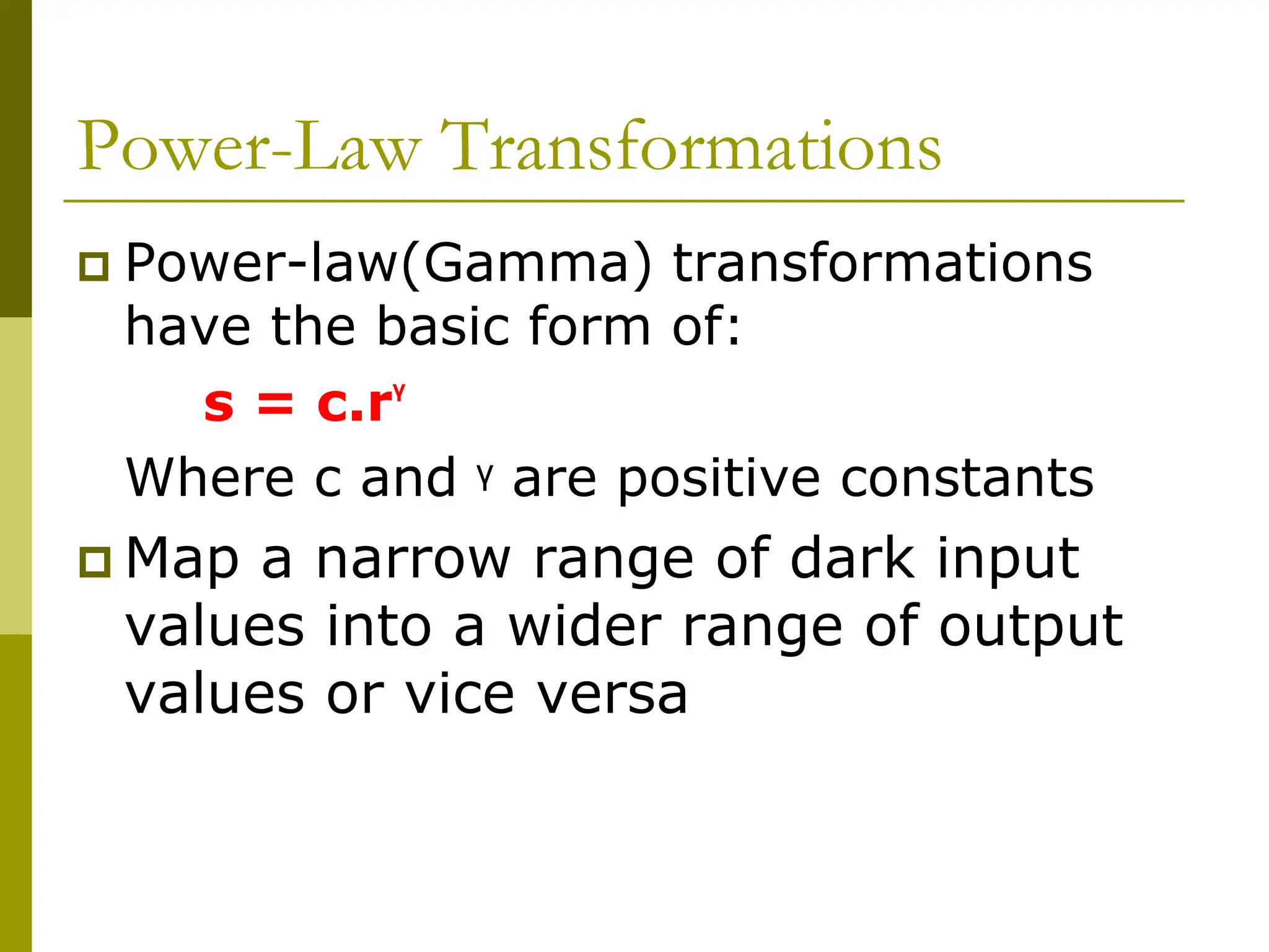 image processing intensity transformation | PPT