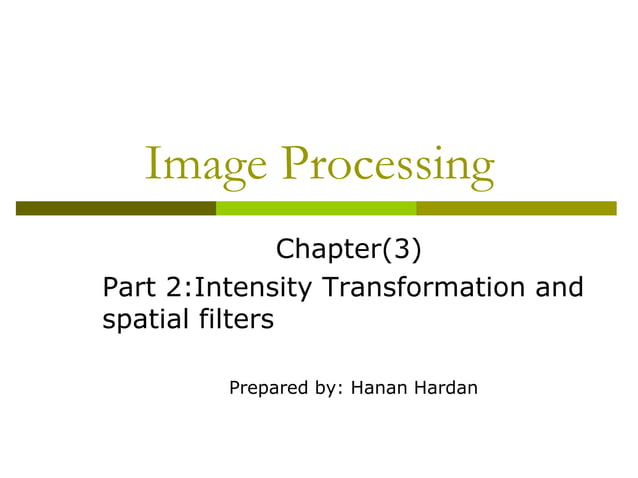 image processing intensity transformation | PPT | Photo Editing ...