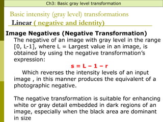 image processing intensity transformation | PPT