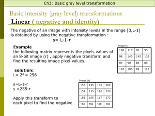 image processing intensity transformation | PPT
