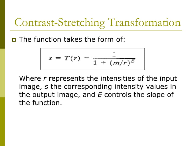 image processing intensity transformation | PPT | Photo Editing ...