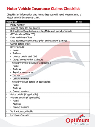 Part 7 claims procedure guide - motor vehicle insurance | PDF
