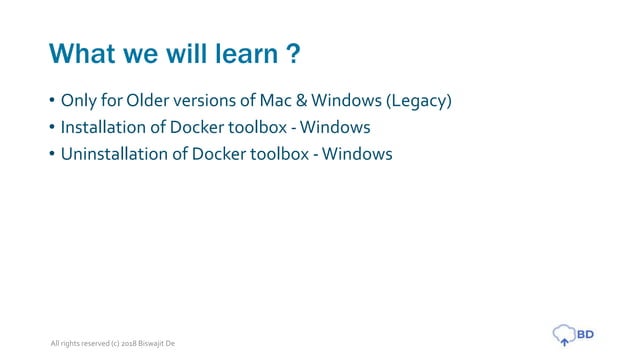 Part 7 Docker Toolbox - Windows | PPTX | Operating Systems | Computer Software and Applications