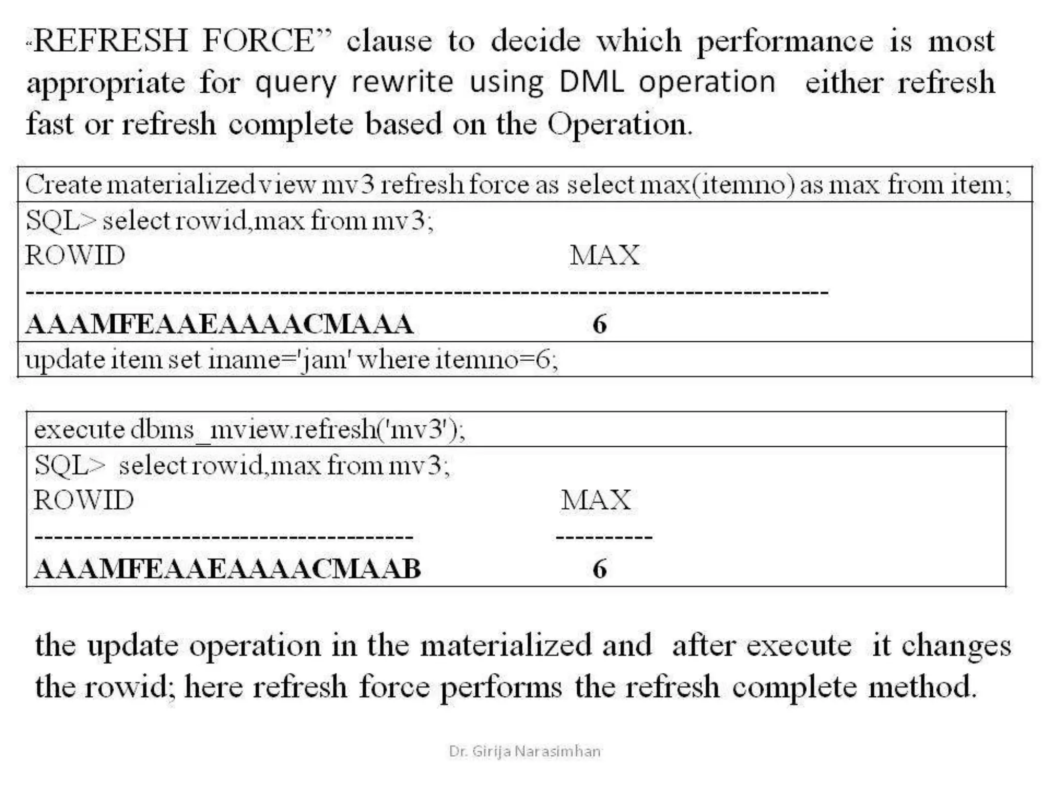 Part 7 refresh force | PPT