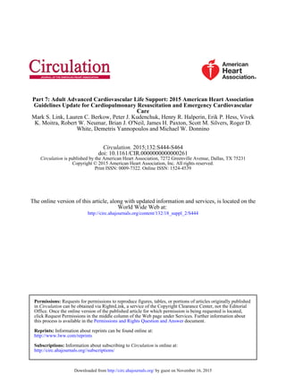 Part 7, adult advanced cardiovascular life support con etiquetas | PDF