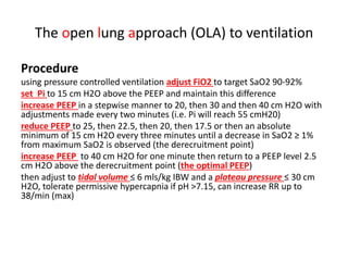 Part 7 diseases specific ventilation strategy | PPT