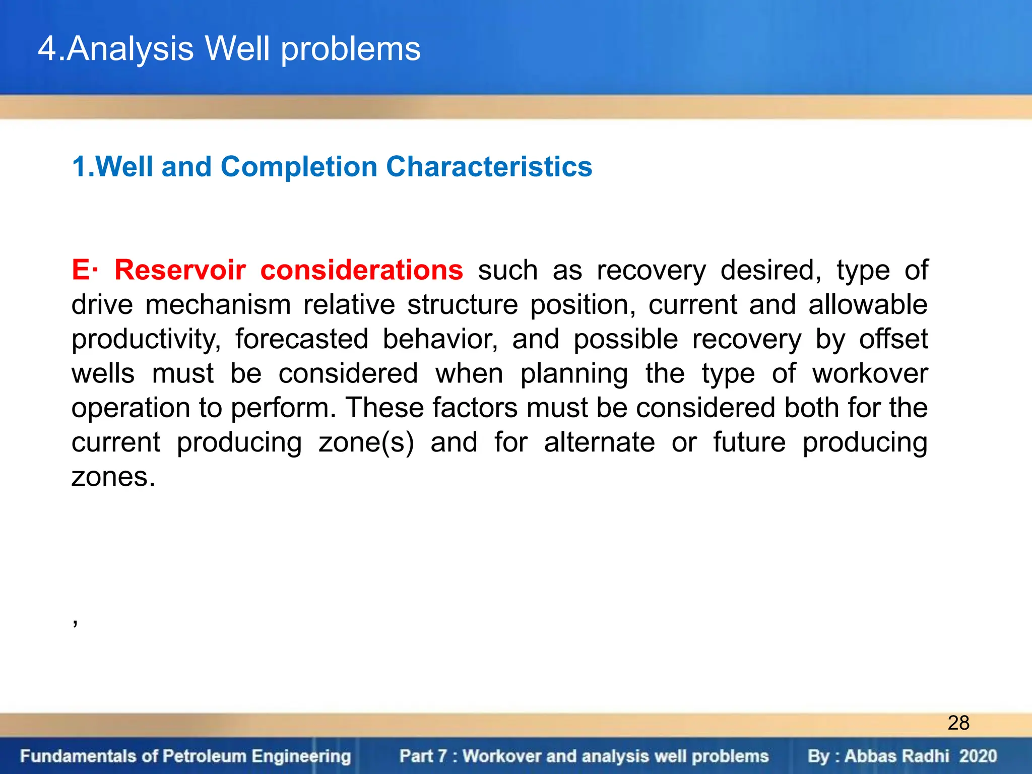 part 7 Fundamantals of workover and analysis well problems-Abbas 2020.pdf