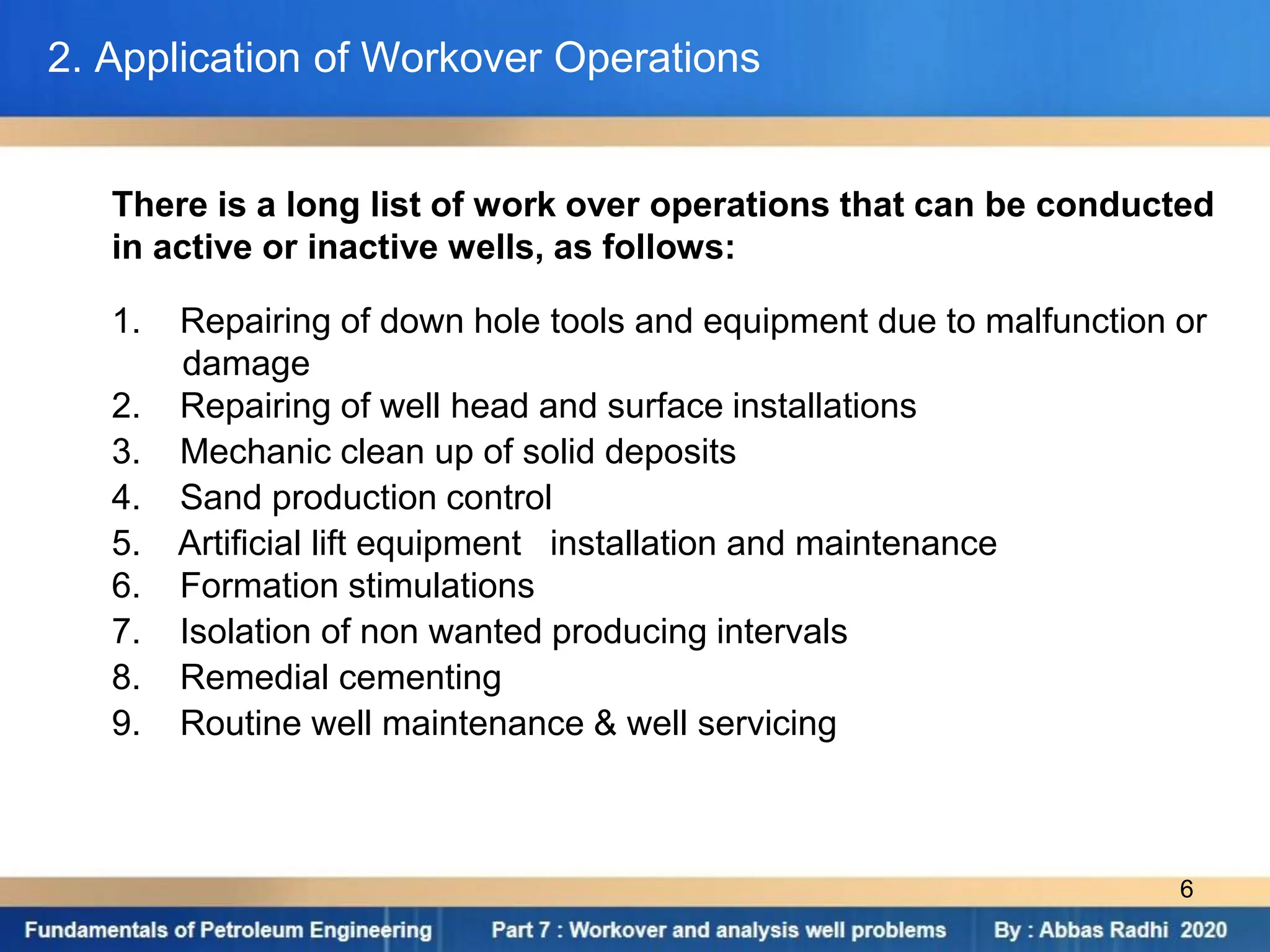 part 7 Fundamantals of workover and analysis well problems-Abbas 2020.pdf
