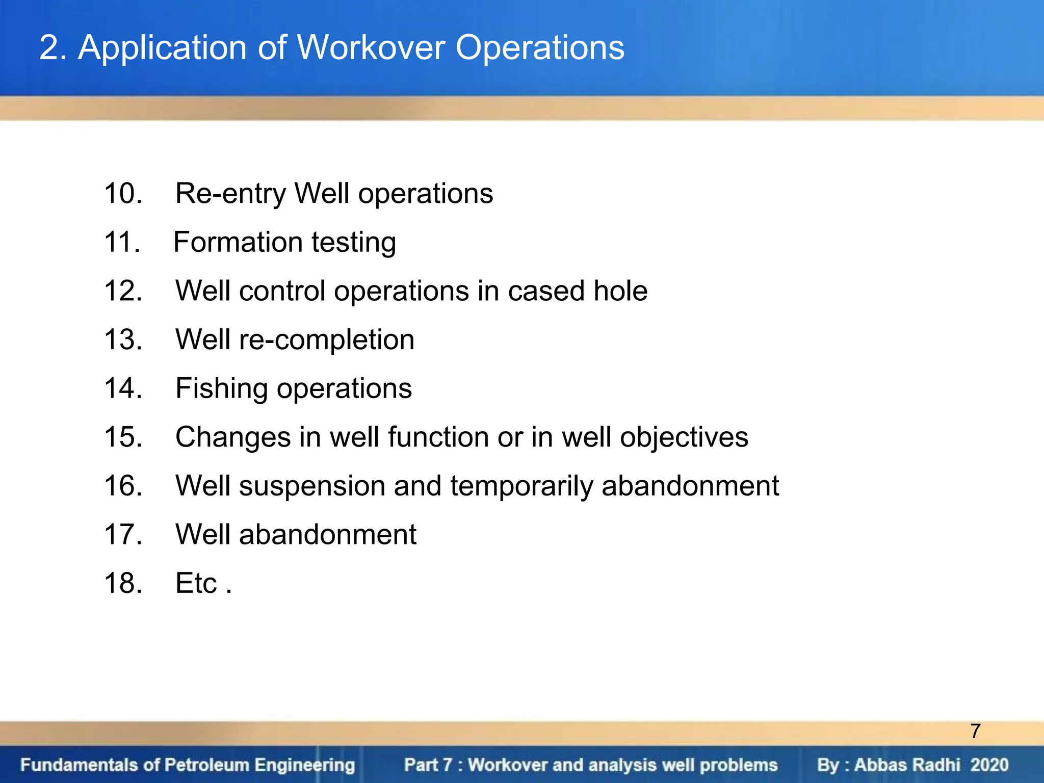 part 7 Fundamantals of workover and analysis well problems-Abbas 2020.pdf