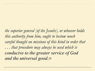 Part 7, Chapter 2 of the Jesuit Constitutions | PPTX
