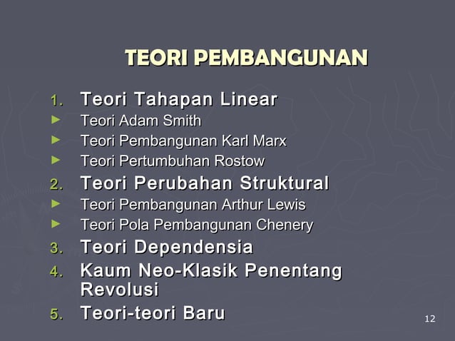Part 7 (teori pembangunan dunia ketiga ok) | PPT