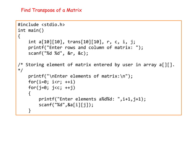 C Programming Language Part 8 | PPTX