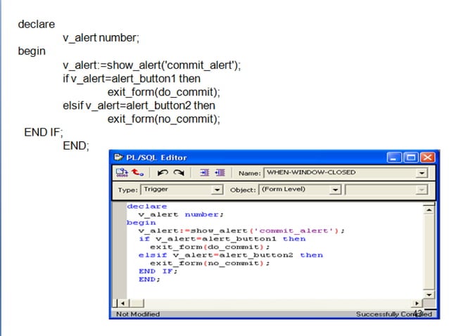 Part 16 ALERT USING ORACLE 10G FORM BUILDER | PPT