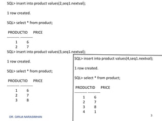 Part9 sequence valule in table | PPTX