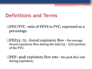 COPD Lecture 9 spirometry of obstructive lung diseases | PDF
