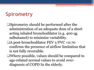 COPD Lecture 9 spirometry of obstructive lung diseases | PDF