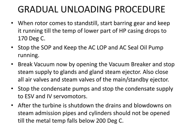 Power Plant Simulator, Unloading and shutting the Turbogenerator | PPT ...