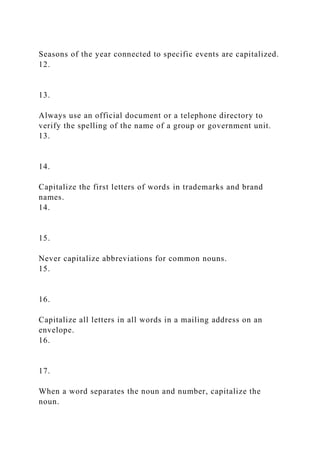 PART A—Capitalization (40 pts.)Directions Read carefully the s.docx