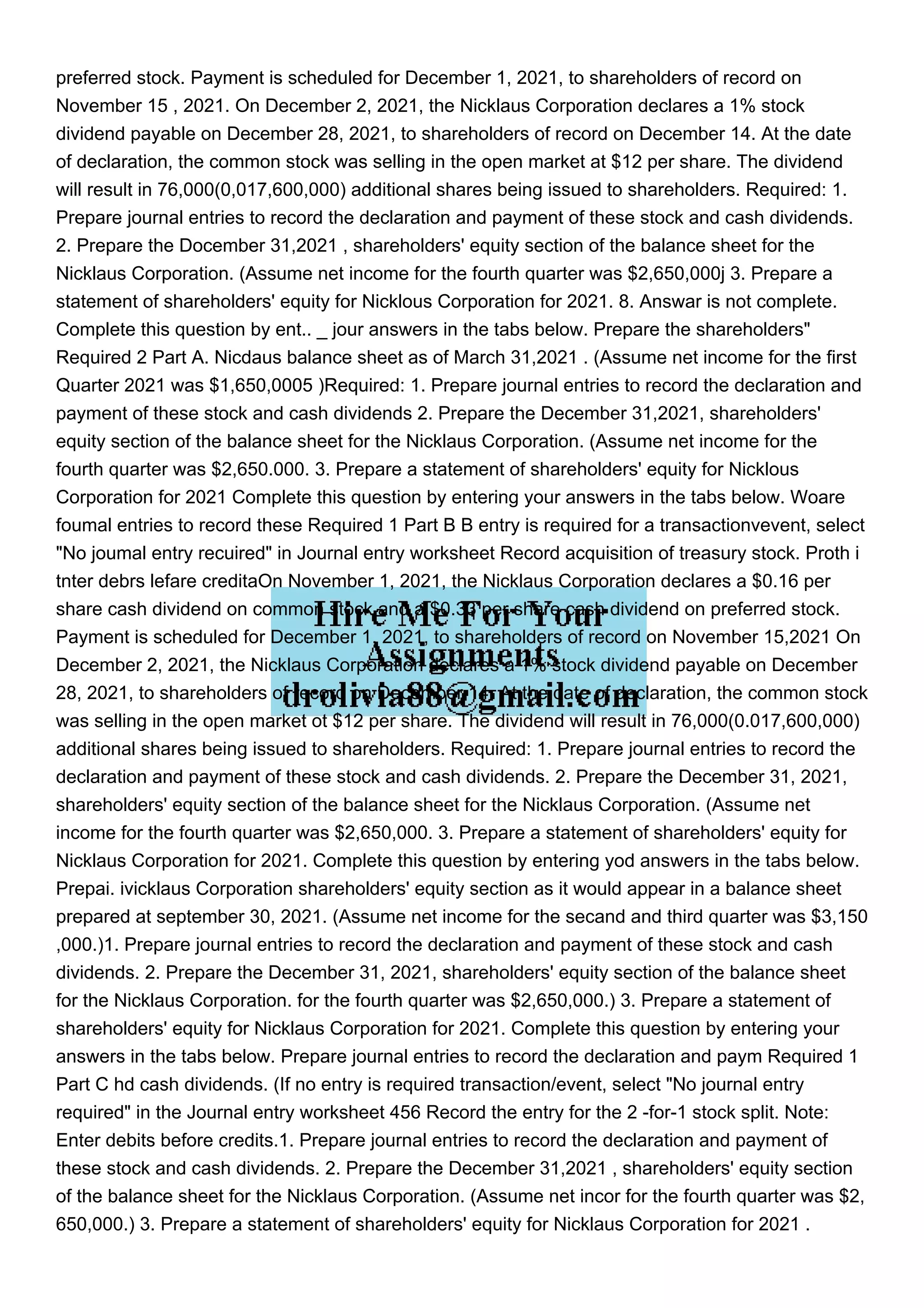 Part A In late 2020 the Nicklaus Corporation was formed Th.pdf