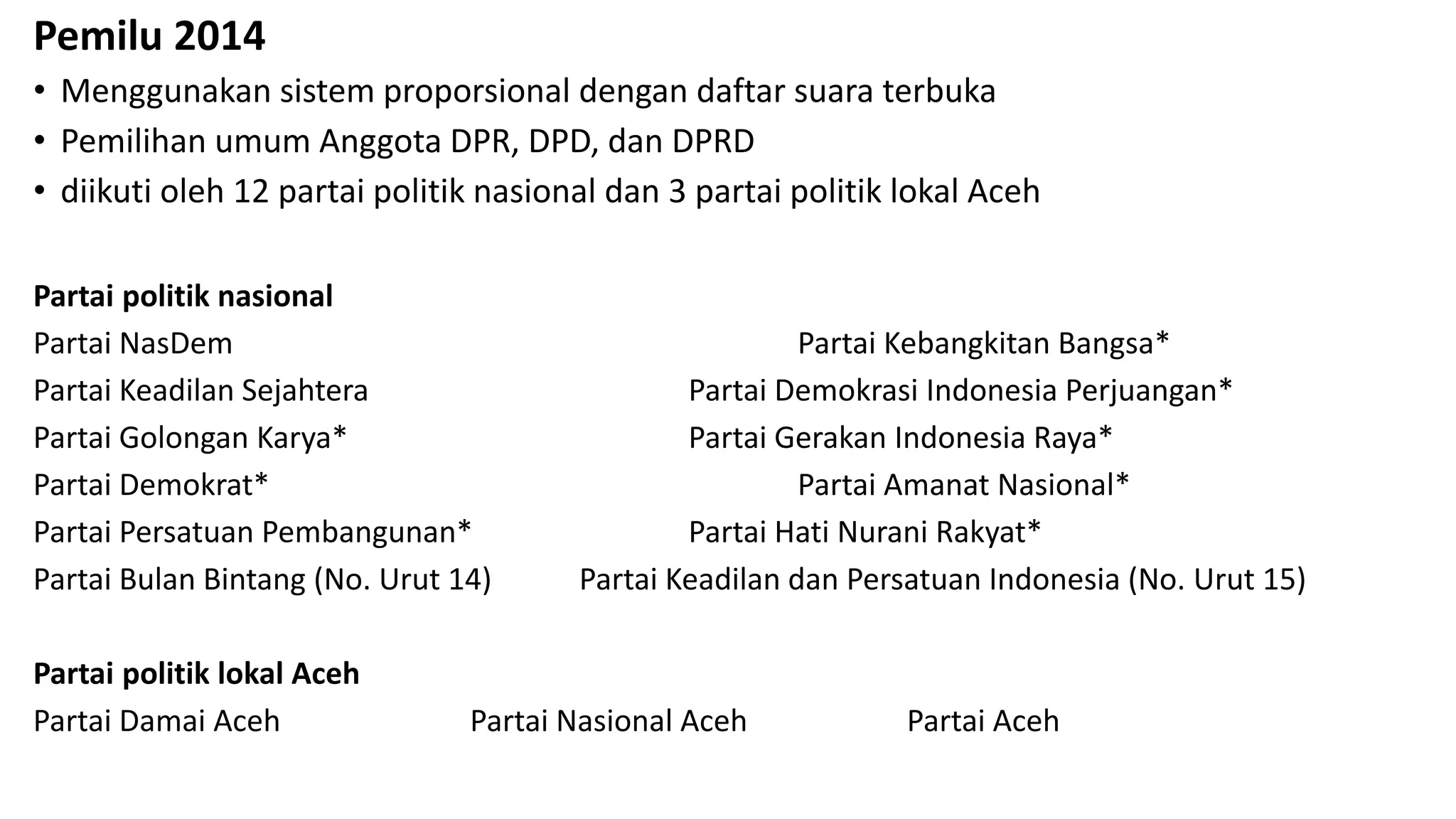 Partai Politik dan Sistem Politik di Indonesia | PPTX