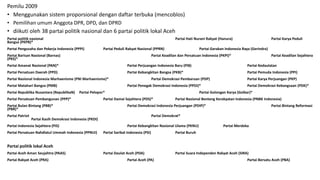 Partai Politik dan Sistem Politik di Indonesia | PPTX