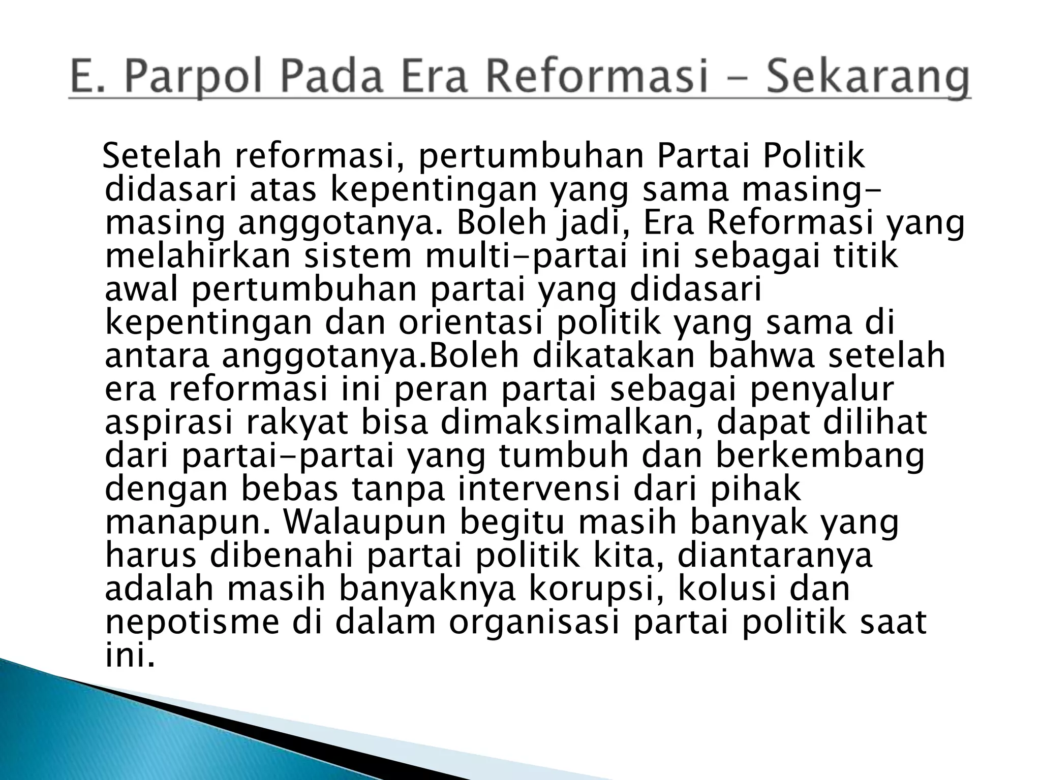 Partai politik di indonesia | PPTX