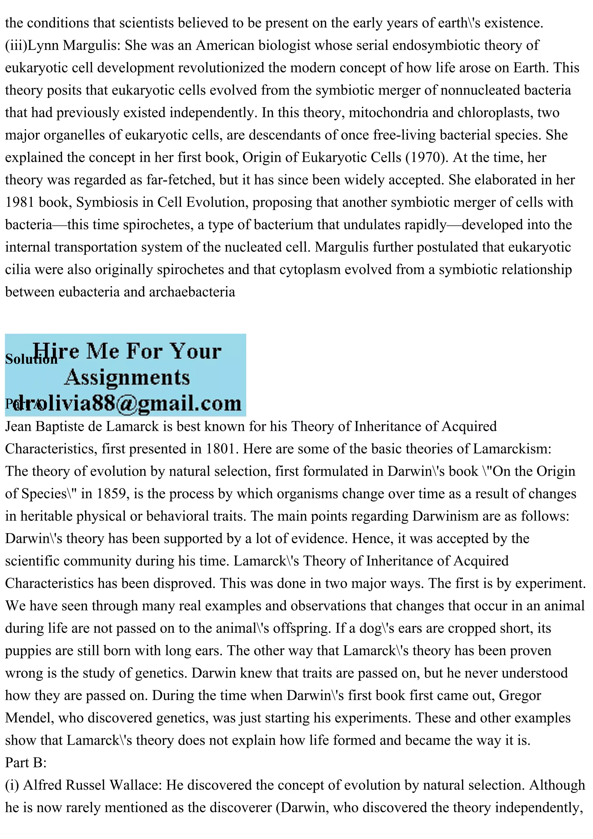 Part AJean Baptiste de Lamarck is best known for his Theory of In.pdf