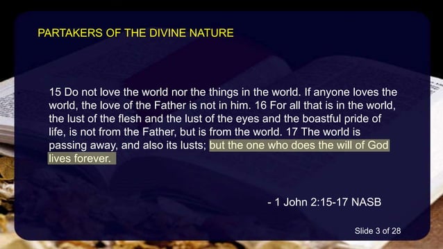 Partakers of the divine nature | PPTX