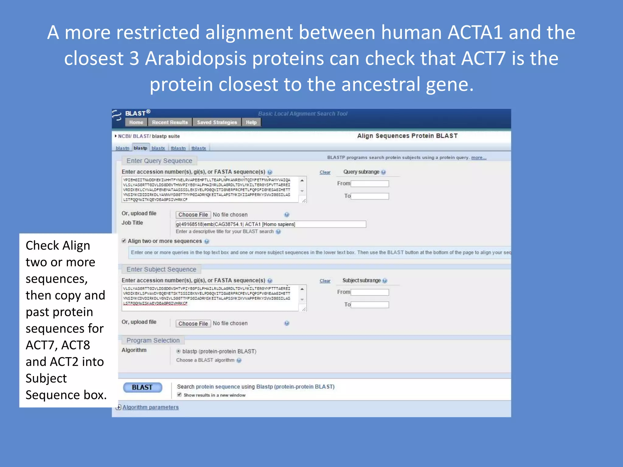 Introduction to Gene Mining: Part B: How similar are plant and animal ...
