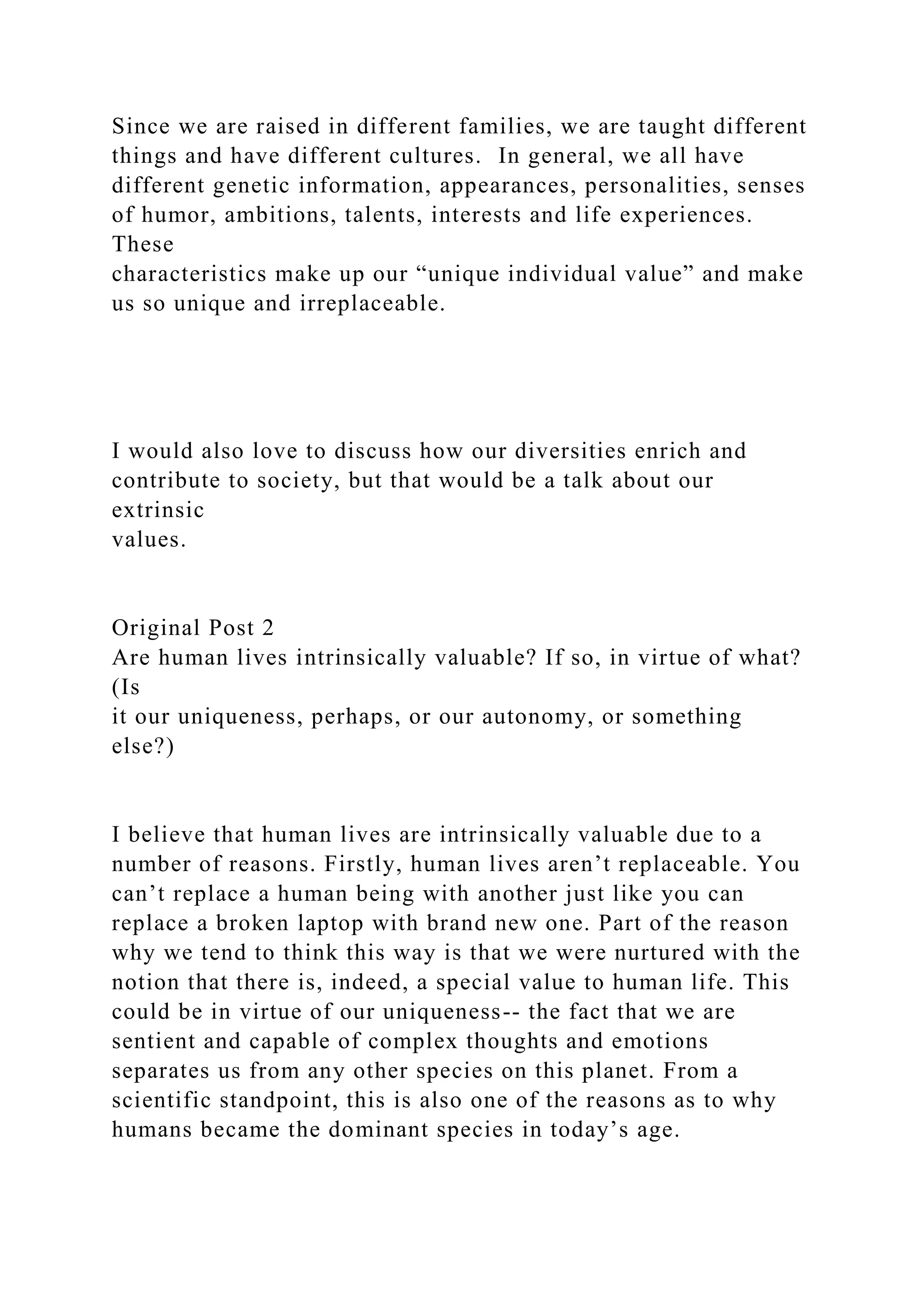 PART B Please response to these two original posts below. Wh.docx