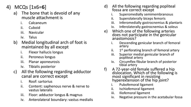 Part completion test - Lower limb.pptx