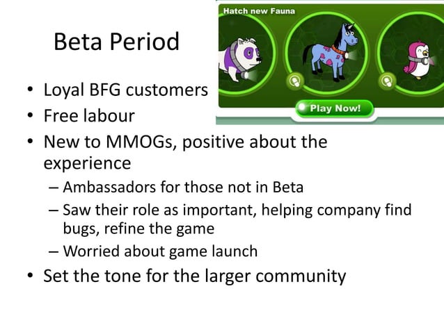 Players and their pets: An online game from beta to sunset | PPTX ...