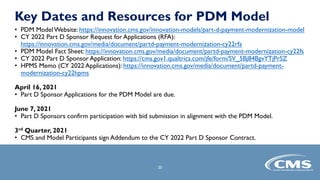Webinar: Calendar Year 2022 Part D Models Application Overview | PPT