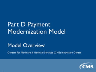 Webinar: Part D Payment Modernization Model - Overview Repeat | PPT