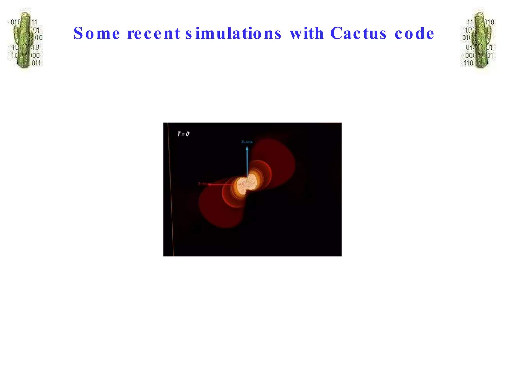 Introduction to cosmology and numerical cosmology (with the Cactus code) (1/2) | PPT