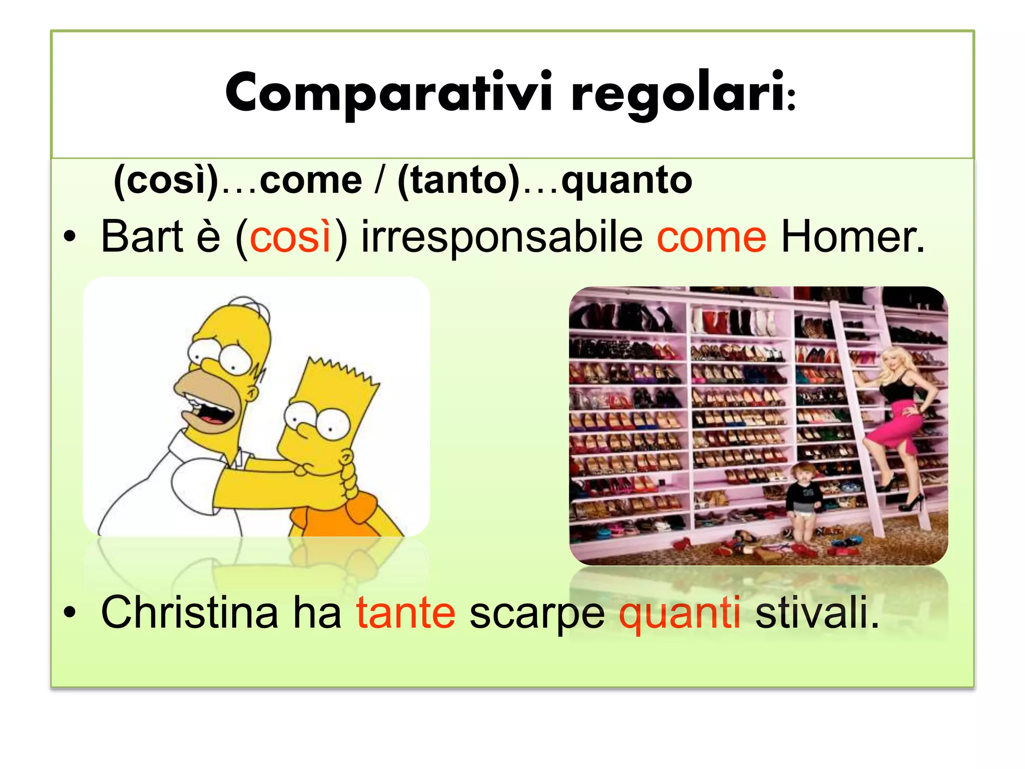 Parte c comparativi e superlativi | PPTX
